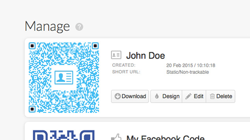 vCard-Codes, erstellen Sie QR Codes für Visitenkarten